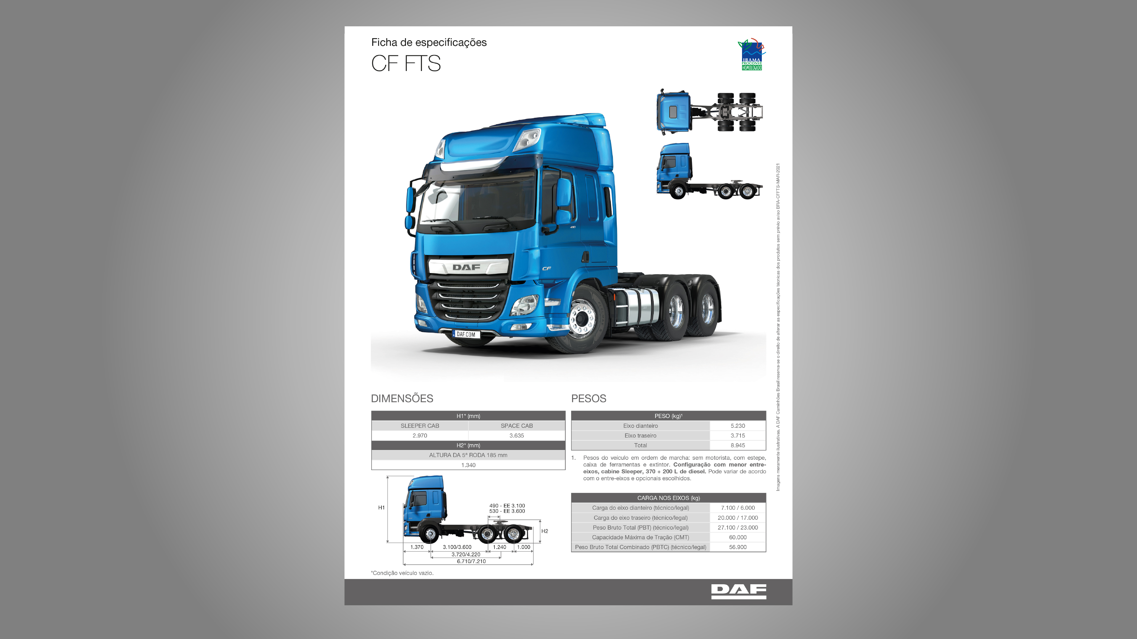 Conjunto de Transmissão DAF CF - DAF Caminhões Brasil